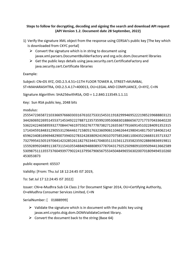 API - Decryption - Steps v1.0 | PDF | Encryption | Public Key Cryptography