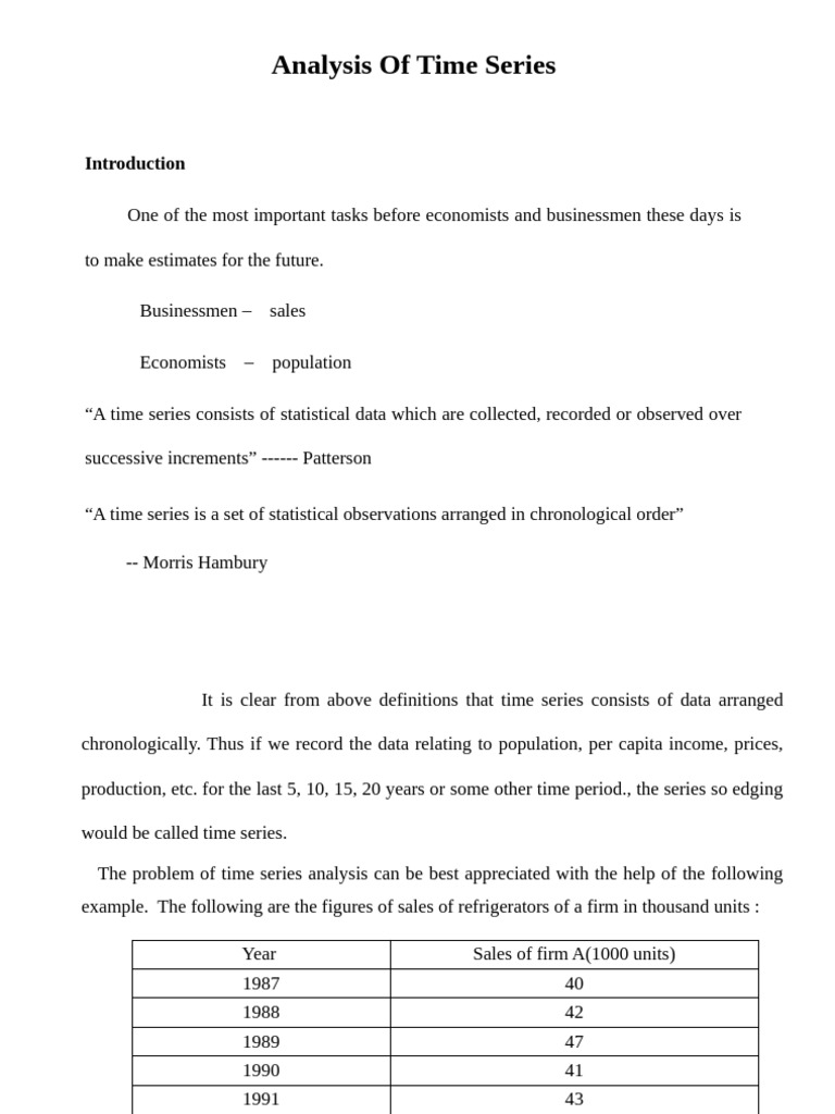 Analysis of Time Series | PDF | Business Cycle | Moving Average