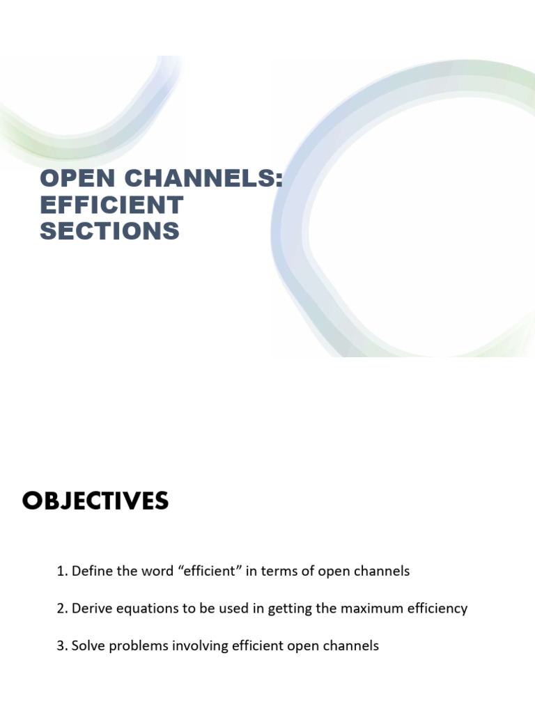 Efficient Open Channel Design Methods | PDF | Discharge (Hydrology ...