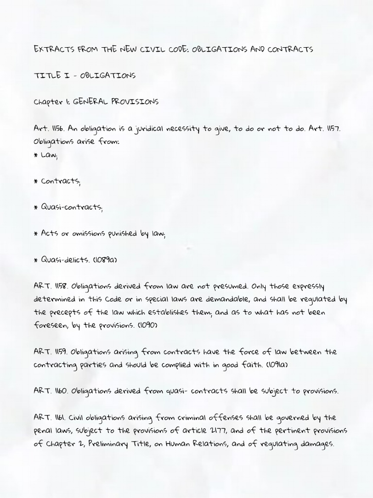 JM Custodio Obligation and Contracts | PDF