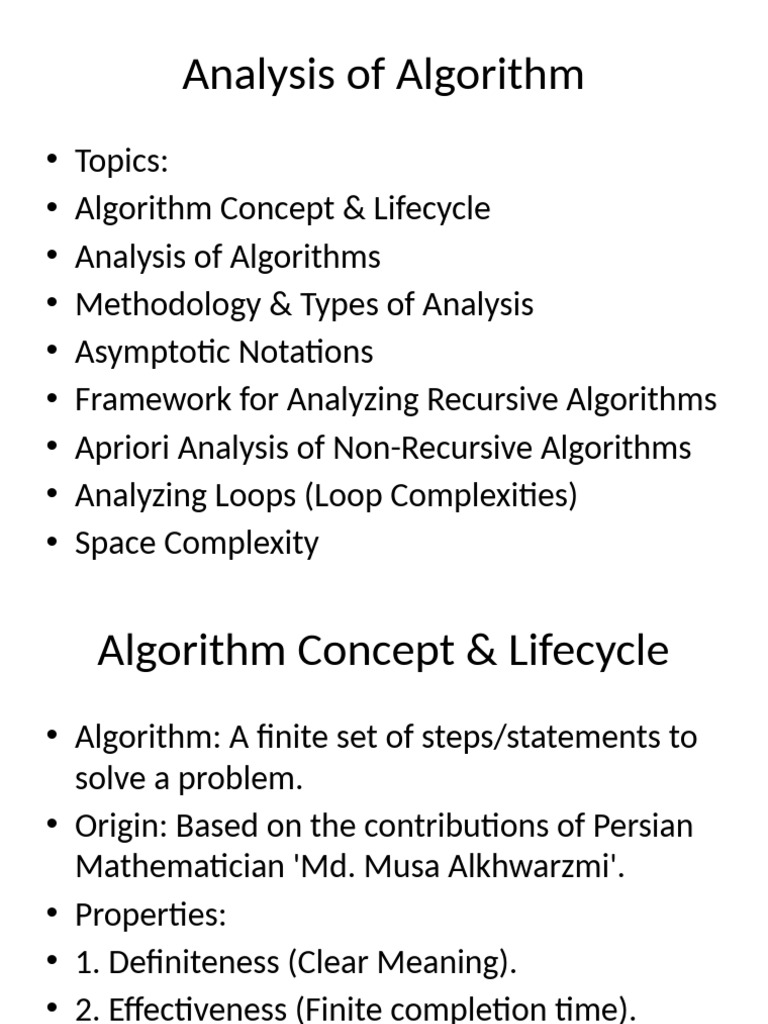 Analysis of Algorithm | PDF