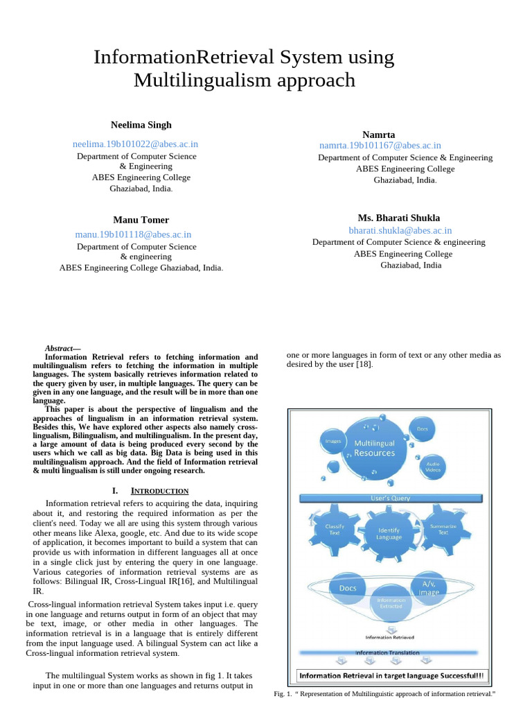 Research - Abesec - Mlir Neel | PDF | Information Retrieval | Machine ...
