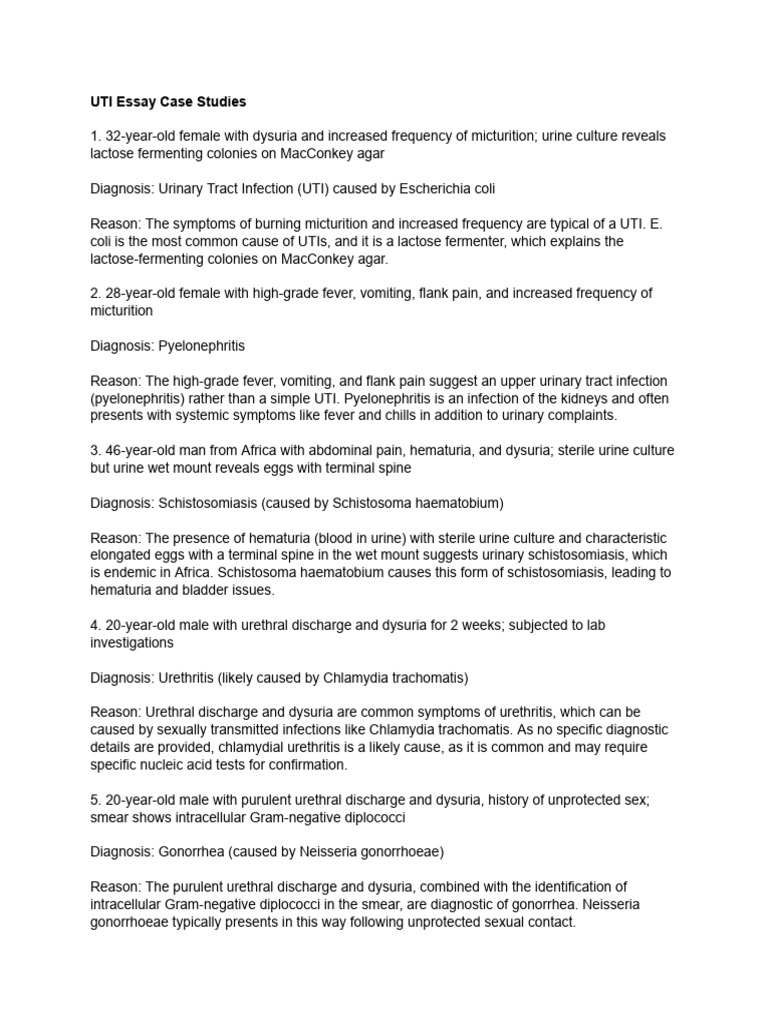 UTI Essay Case Studies | PDF