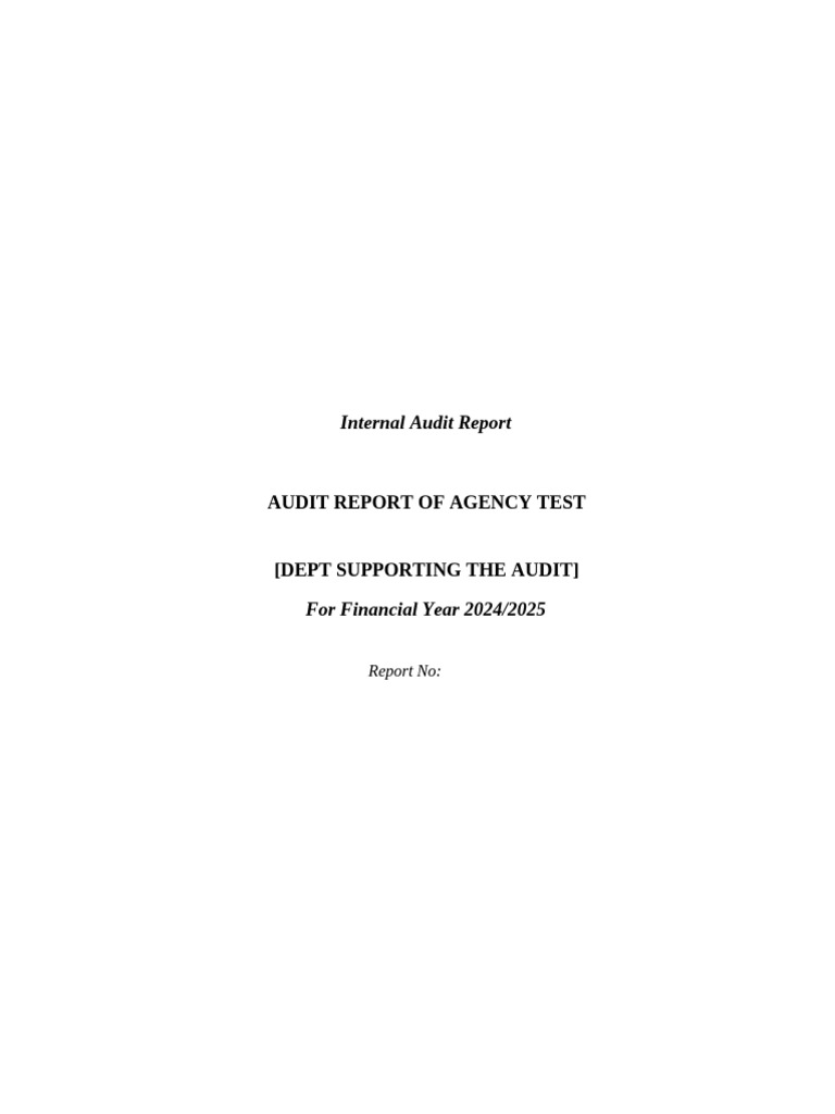 Internal Audit Report FY2024/2025 | PDF | Audit | Regulatory Compliance