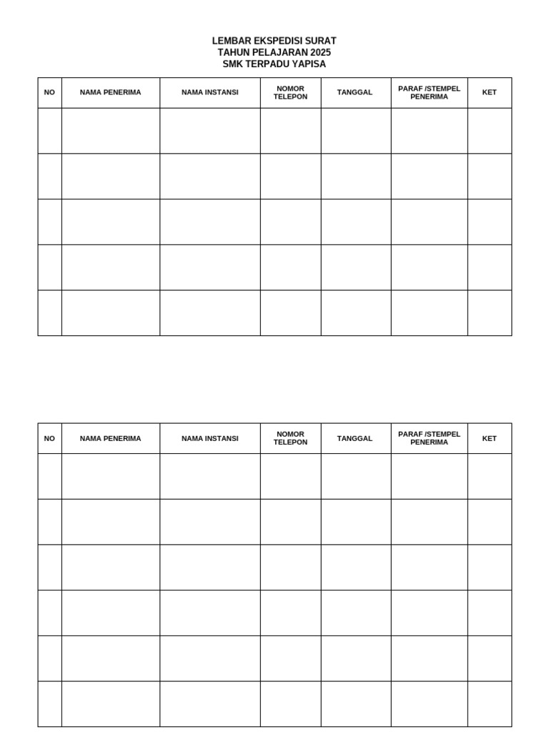 Lembar Ekspedisi PPDB | PDF