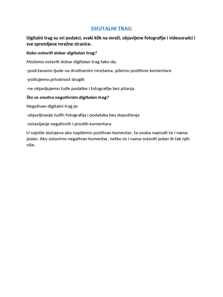Digitalni Trag | PDF