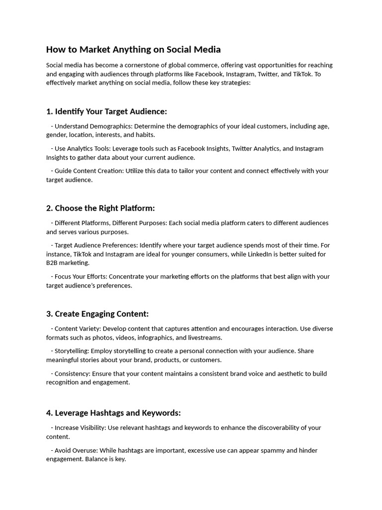 Social Media Marketing Strategies Guide | PDF | Social Media | Popular ...