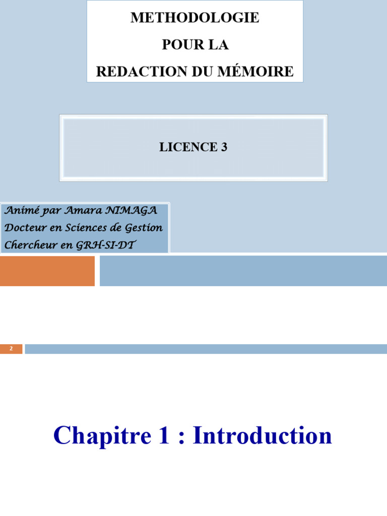 Méthodologie de rédaction de mémoire | PDF