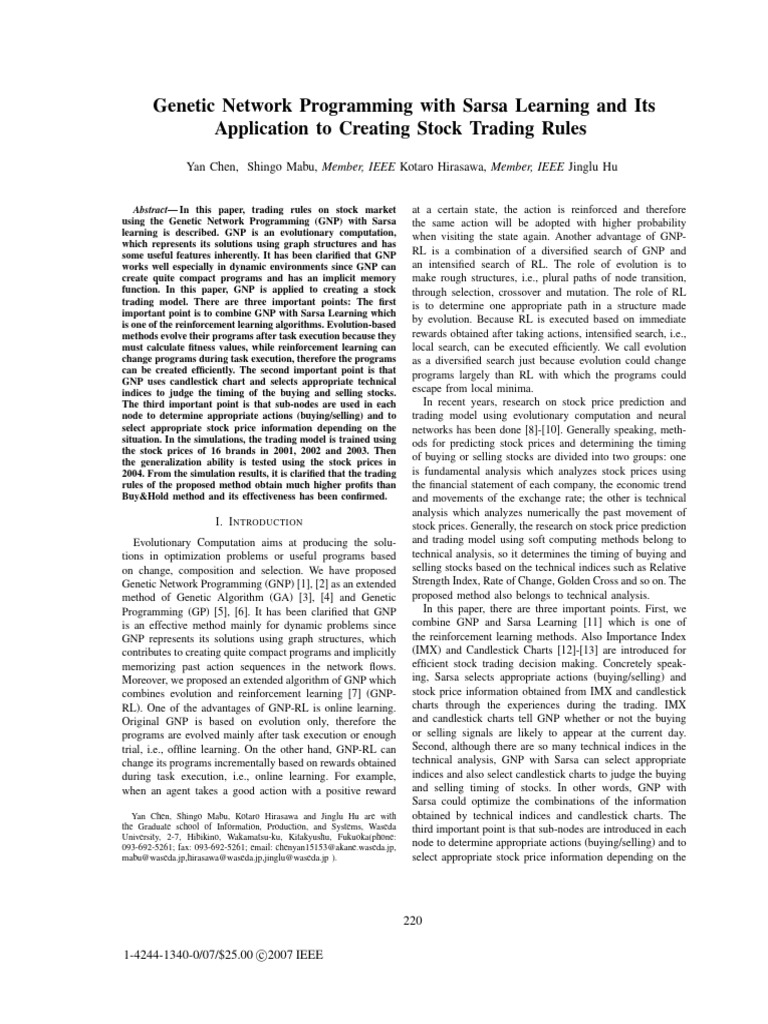 2007genetic Network Programming With Sarsa Learning and Its Application ...