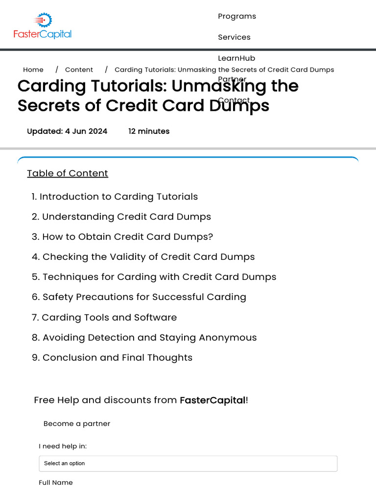 Carding Tutorials_ Unmasking the Secrets of Credit Card Dumps ...