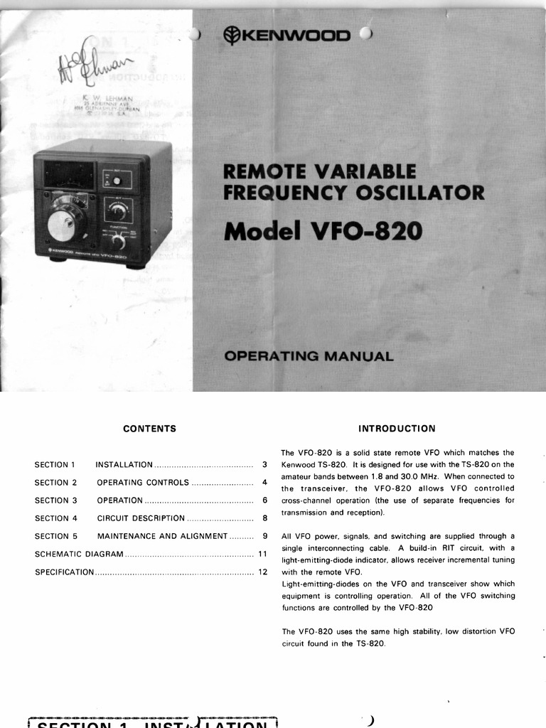 VFO-820-operating_manual | PDF