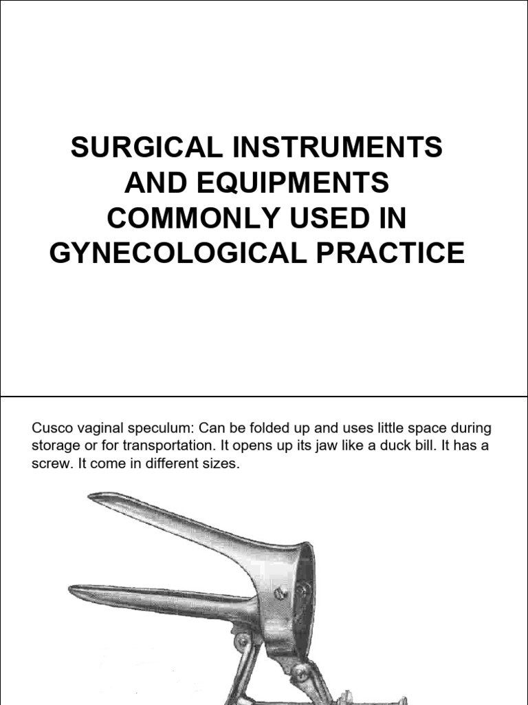 Gynecology Instrument Students | PDF | Uterus | Vagina