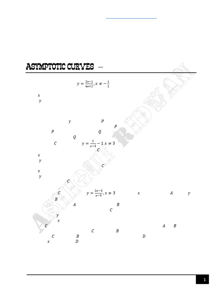 IGCSE Asymptotic Curves Revision | PDF | Asymptote | Tangent