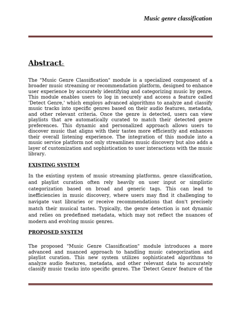 Music Genre Classification | PDF | Metadata | Streaming Media
