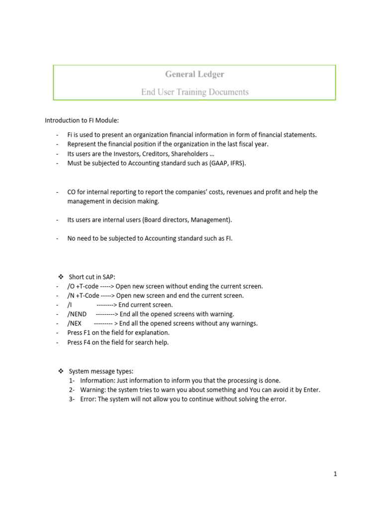 SAP GL - 1-Business Transactions | PDF | Expense | Financial Accounting