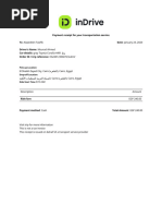 InDrive Ride Invoice Details | PDF