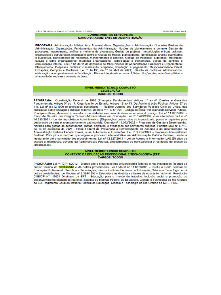 Conteúdo Prova | PDF