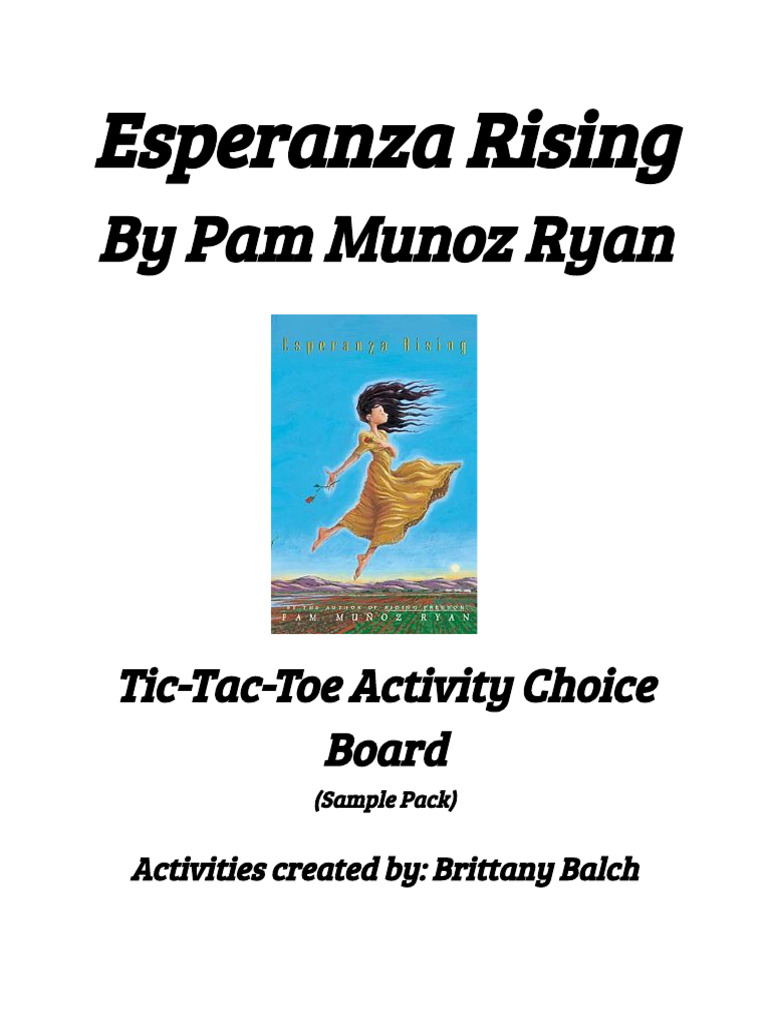 Esperanza Rising Activity Board | PDF