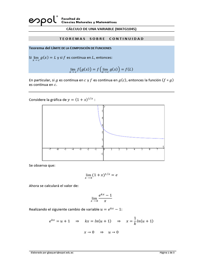 2024 I PAO CUV Clase 6 1 Teoremas Sobre Continuidad | PDF | Teorema | Relaciones matematicas