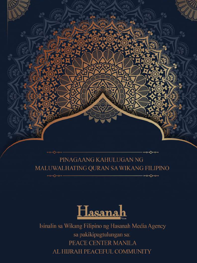 Pinagaang Kahulugan Ng Maluwalhating Quran Sa Wikang Filipino With ...