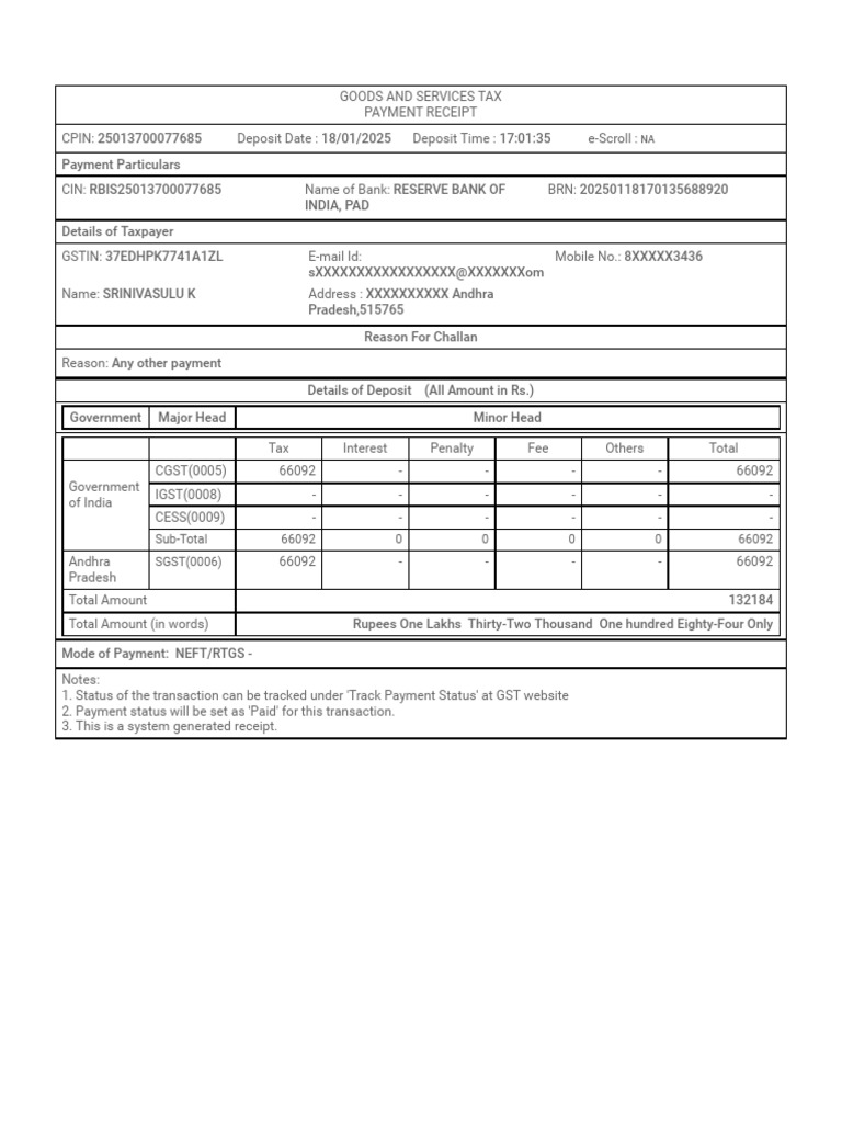 GST-Challan Receipt | PDF