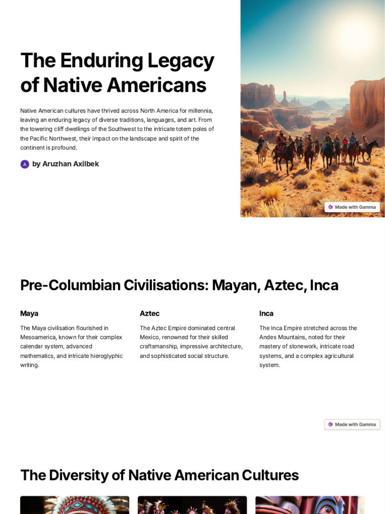 Legacy and Culture of Native Americans | PDF | Indigenous Peoples Of ...