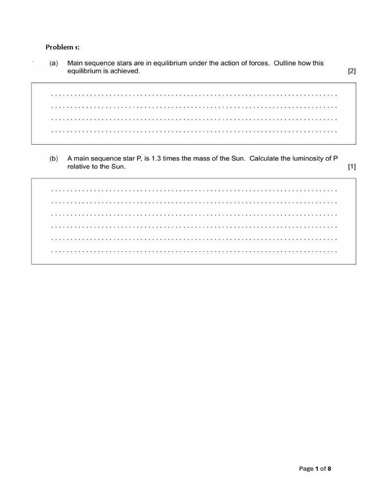 AstroPhysics_Practice_Questions_2 | PDF