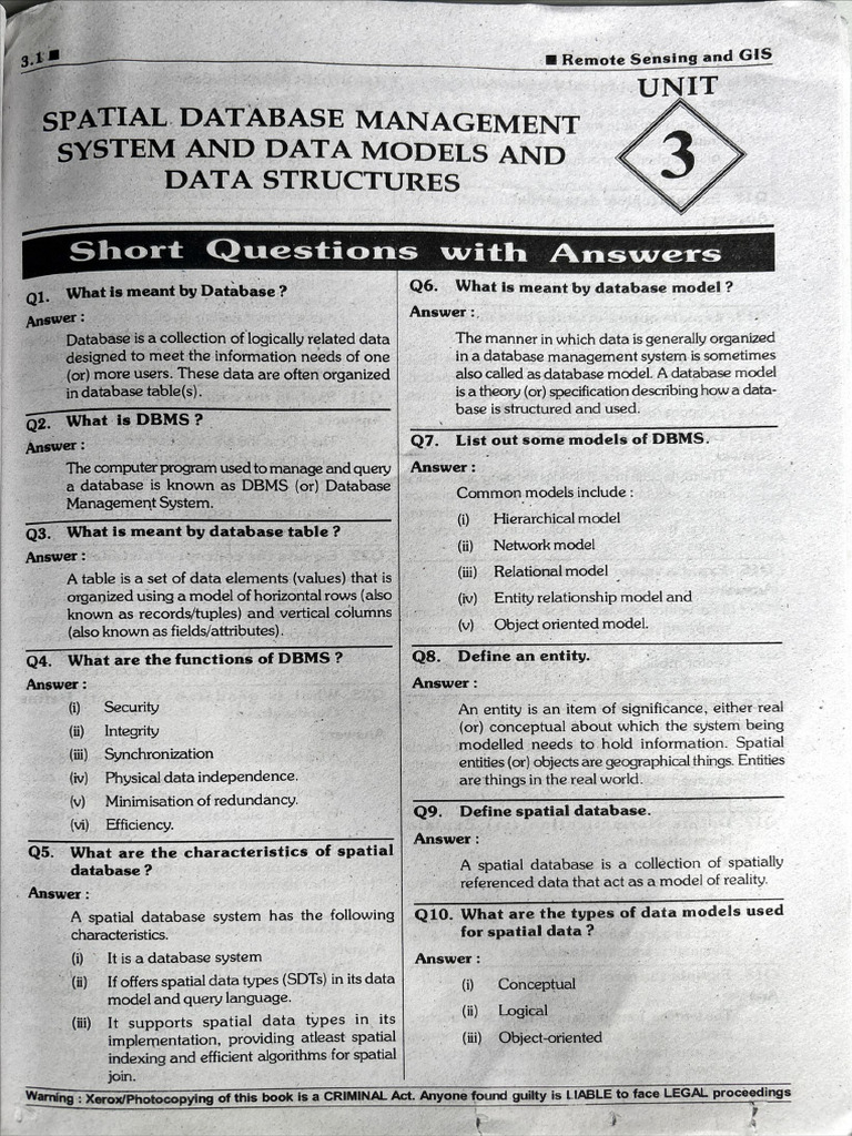 Unit 3 RS and GIS | PDF