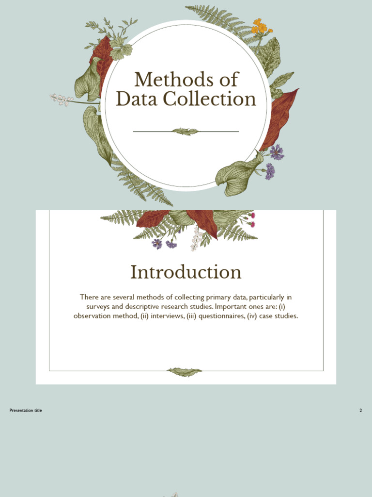 Questionnaire Method of Data Collection | PDF | Questionnaire | Sampling (Statistics)