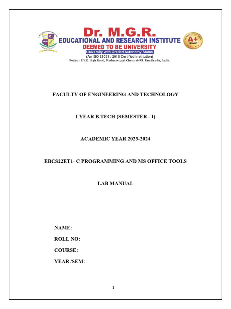 c Lab Manual | PDF | Pointer (Computer Programming) | Computer Programming c Lab Manual | PDF | Pointer (Computer Programming) | Computer Programming