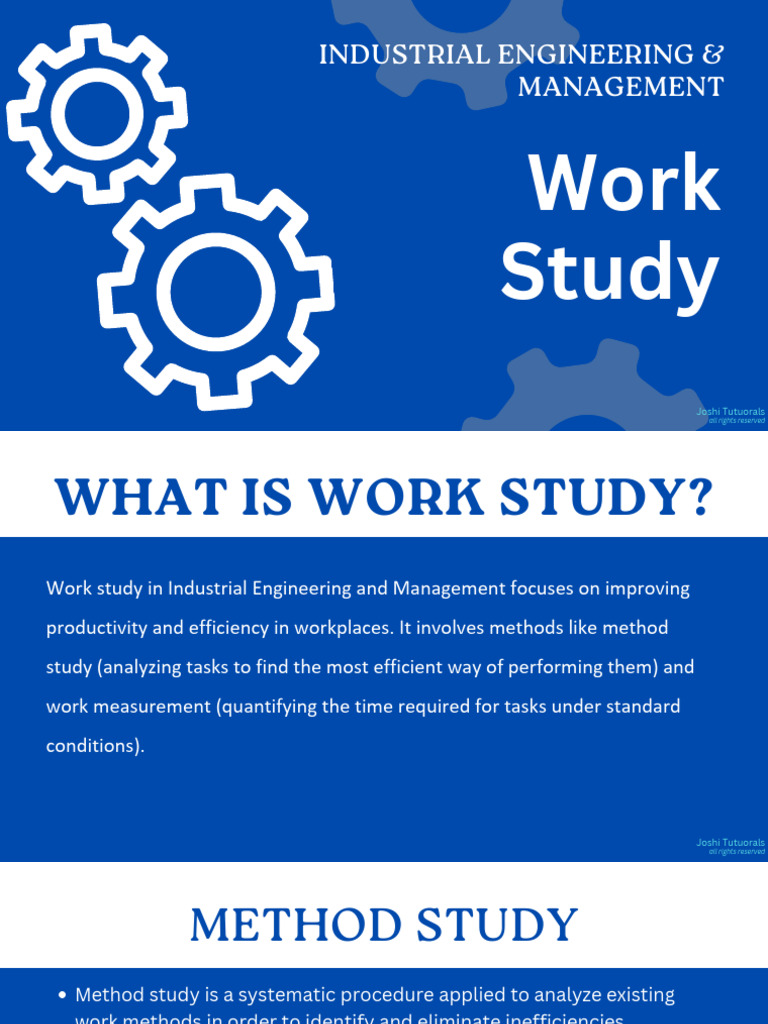 Work Study | PDF | Industrial Engineering | Efficiency