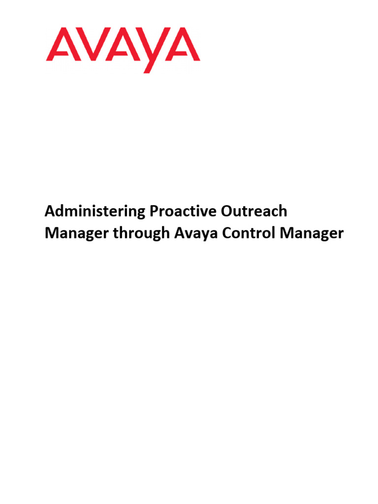 Administering POMUsing Avaya Control Manager | PDF | Postgre Sql | Software
