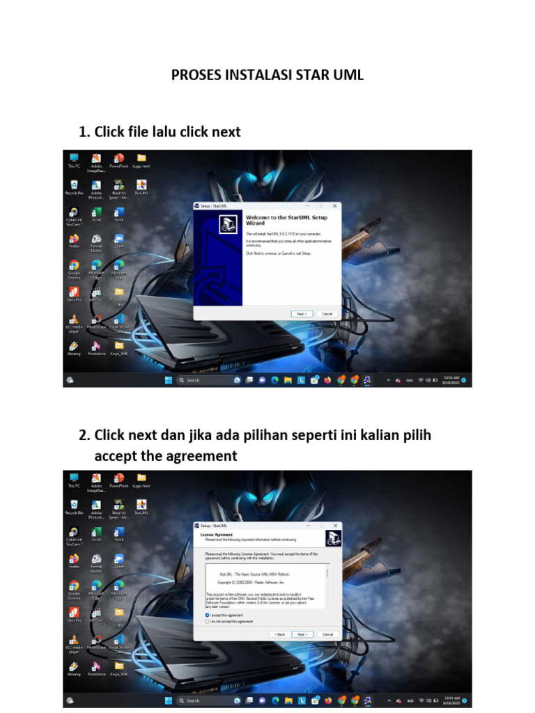 PROSES INSTALASI STAR UML | PDF