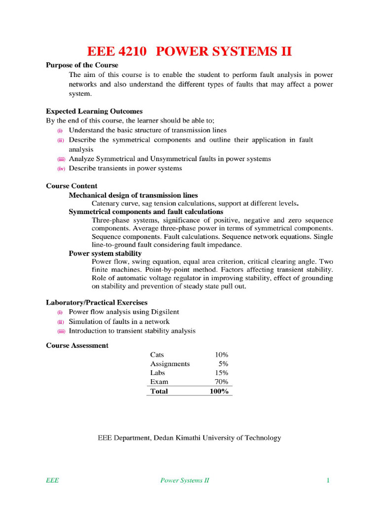 Power Systems Ii | PDF