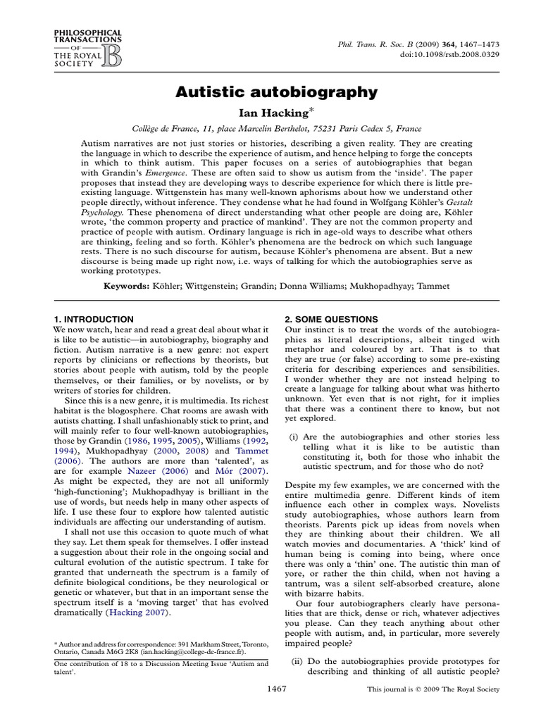 Hacking 2009 | PDF | Autism Spectrum | Mind