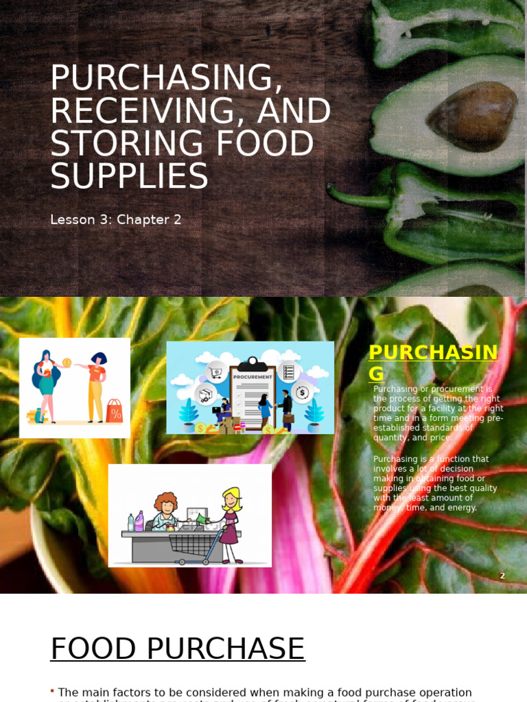 Food Purchasing and Storage Guide | PDF