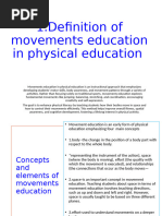 Concepts and Elements of Movements Education | PDF