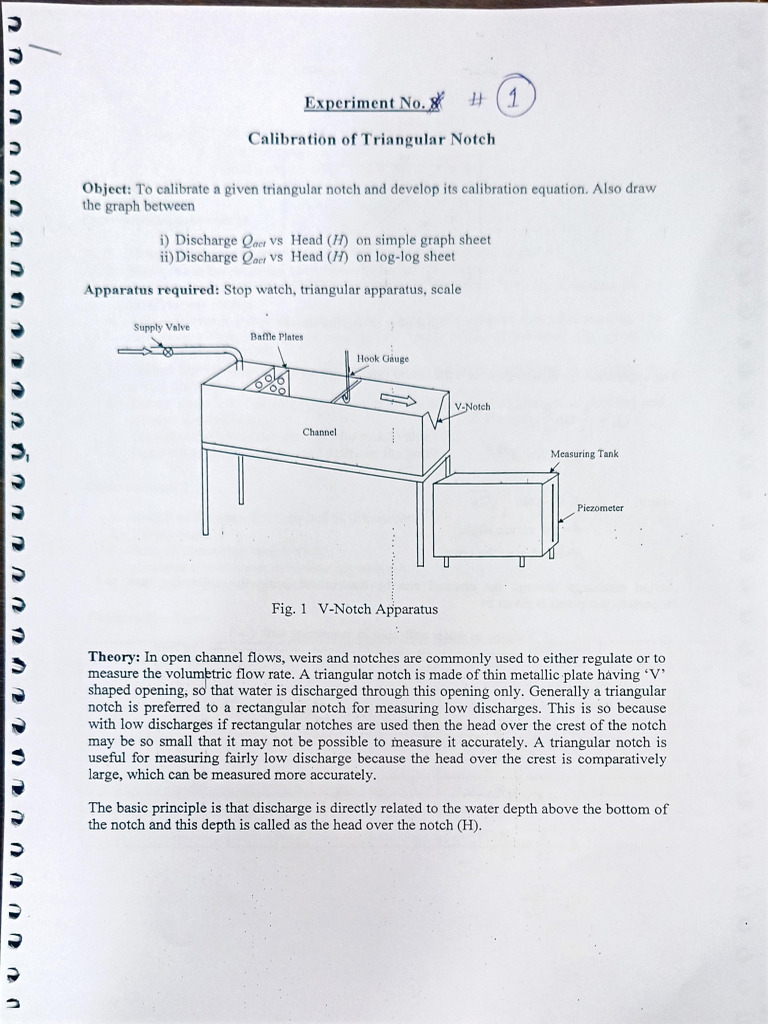 hydraulics lab experiment | PDF | Laminar Flow | Fluid Dynamics