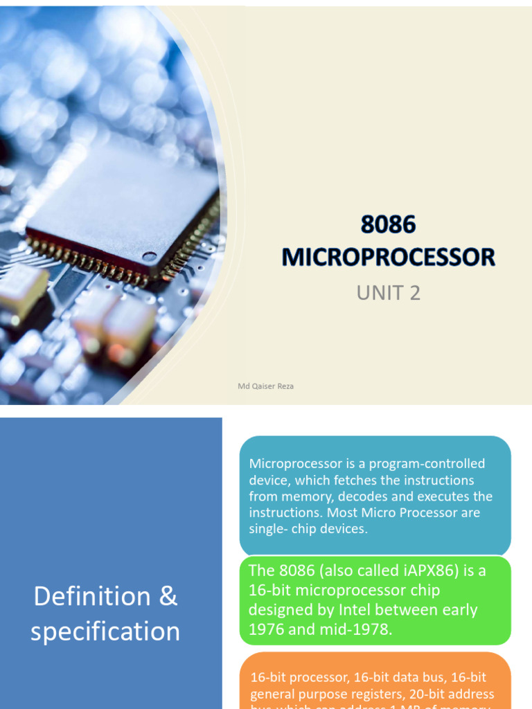 8086 Micrprocessor | PDF | Central Processing Unit | Integrated Circuit