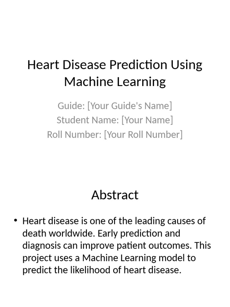 Heart Disease Prediction Final | PDF | Machine Learning | Prediction