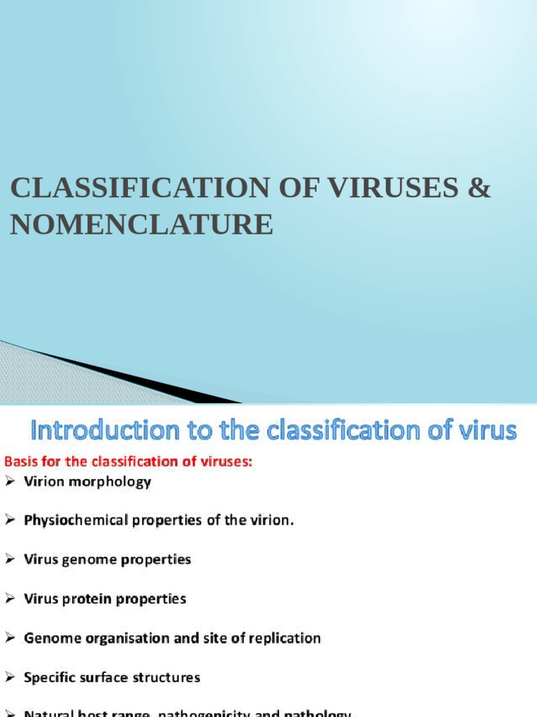 Classification of Viruses | PDF | Virus | Reverse Transcriptase
