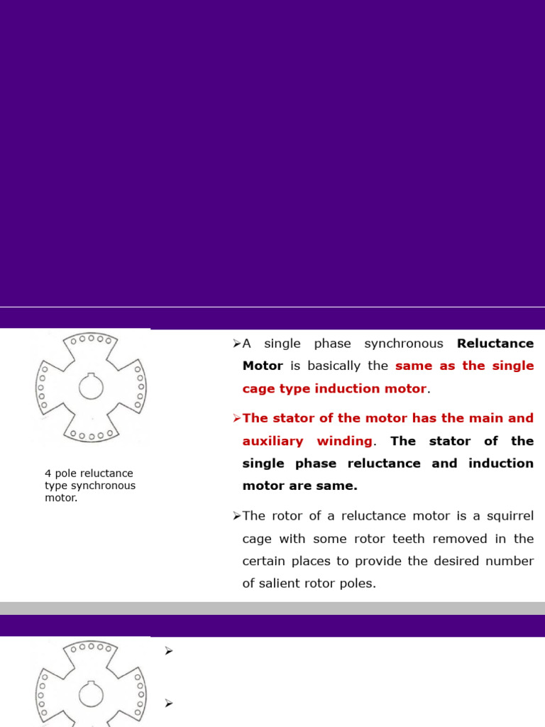 EM U4 L - Single Phase Synchronous Motors (Reluctance Motor) | PDF ...