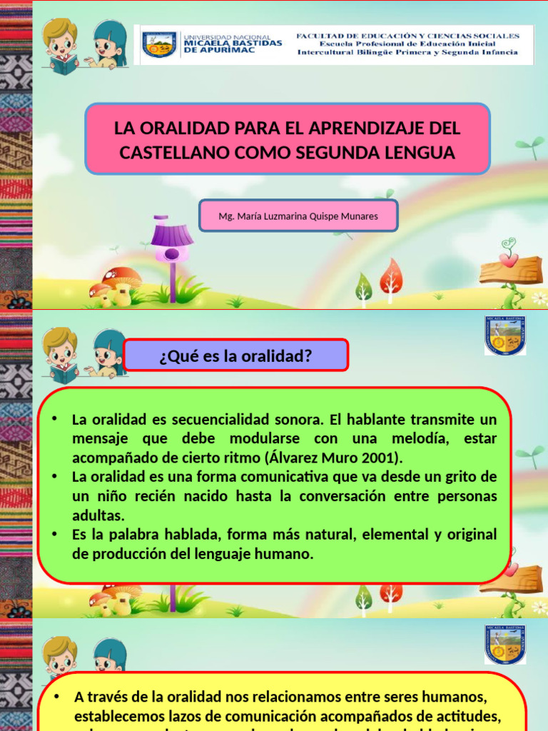 7 La Oralidad | PDF | Segundo lenguaje | Aprendizaje