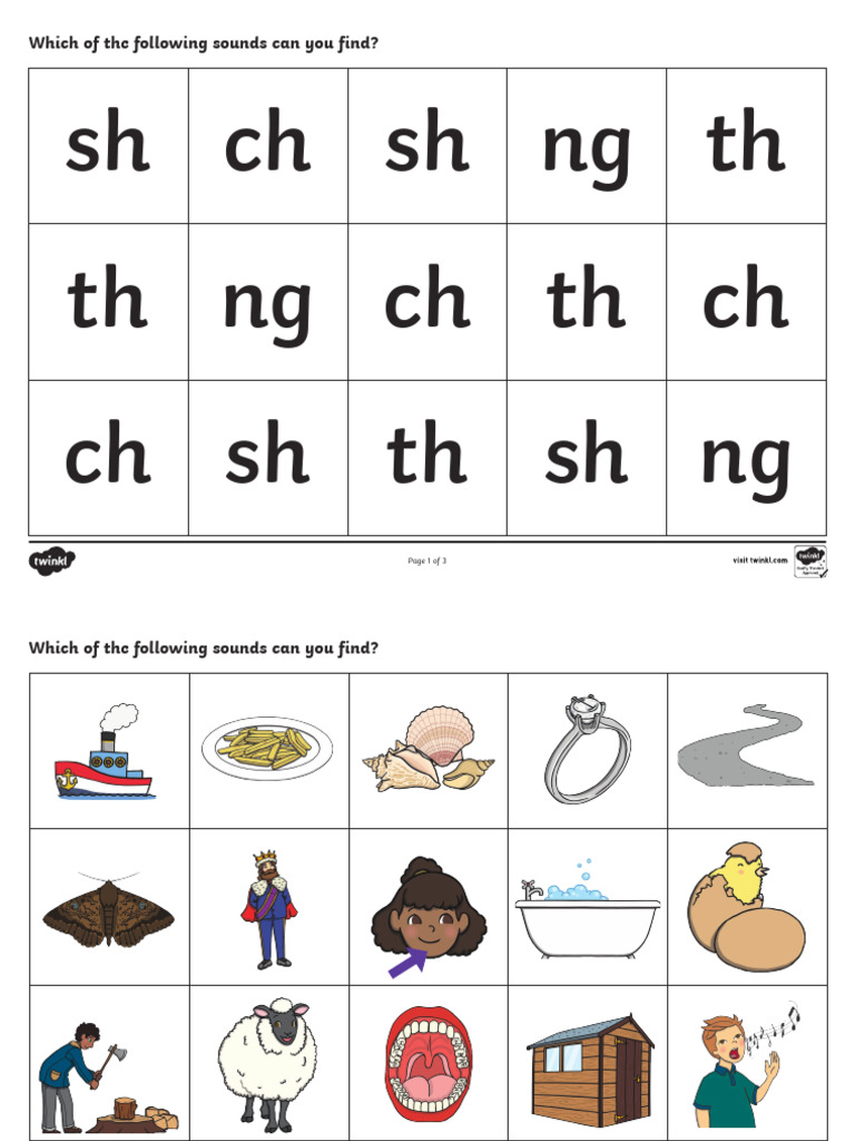 Consonant - Digraphs Activity | PDF