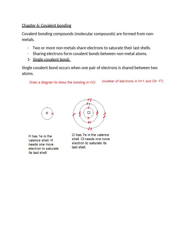 Covalent Bonding Notes | PDF