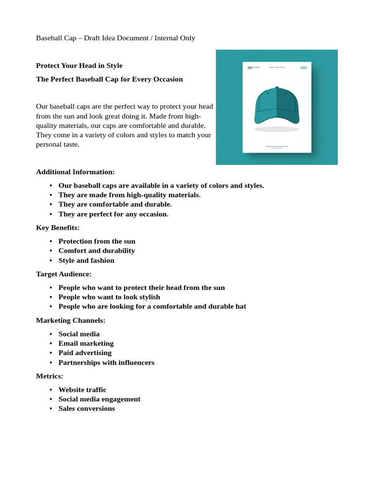 Baseball Cap | PDF