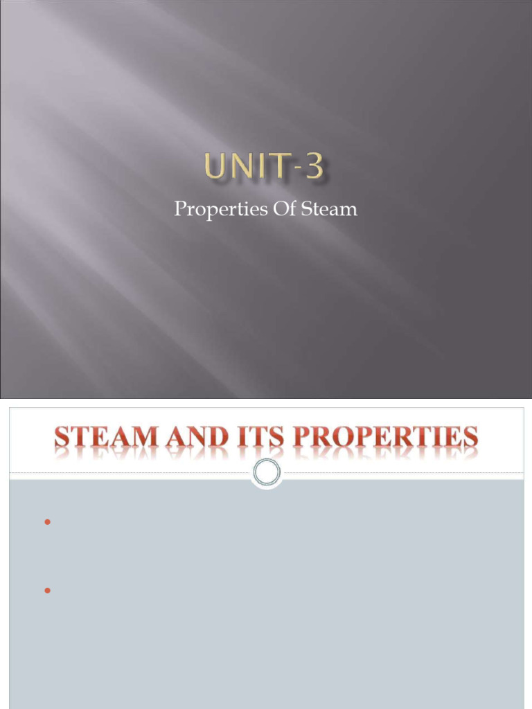 PROPERTIES OF STEAM | PDF | Steam | Latent Heat