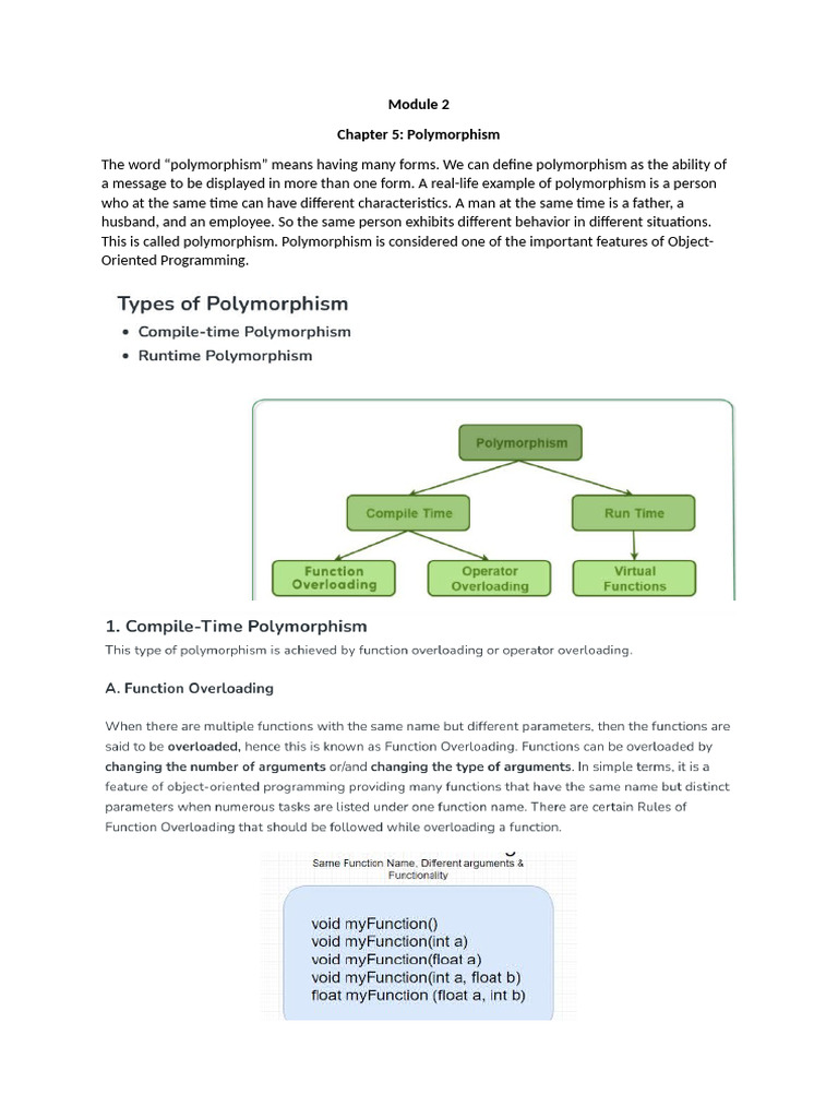 Module 2 Chapter 1 Polymorphism Pdf