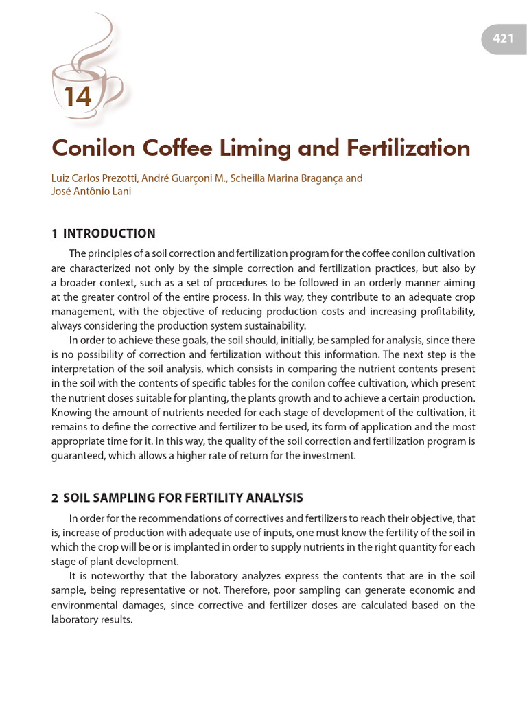 Conilon Coffee Soil Fertilization Guide | PDF | Soil | Fertilizer