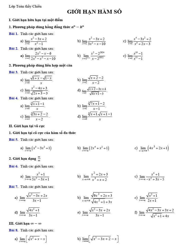 Gioi Han Ham So TL Chuan | PDF